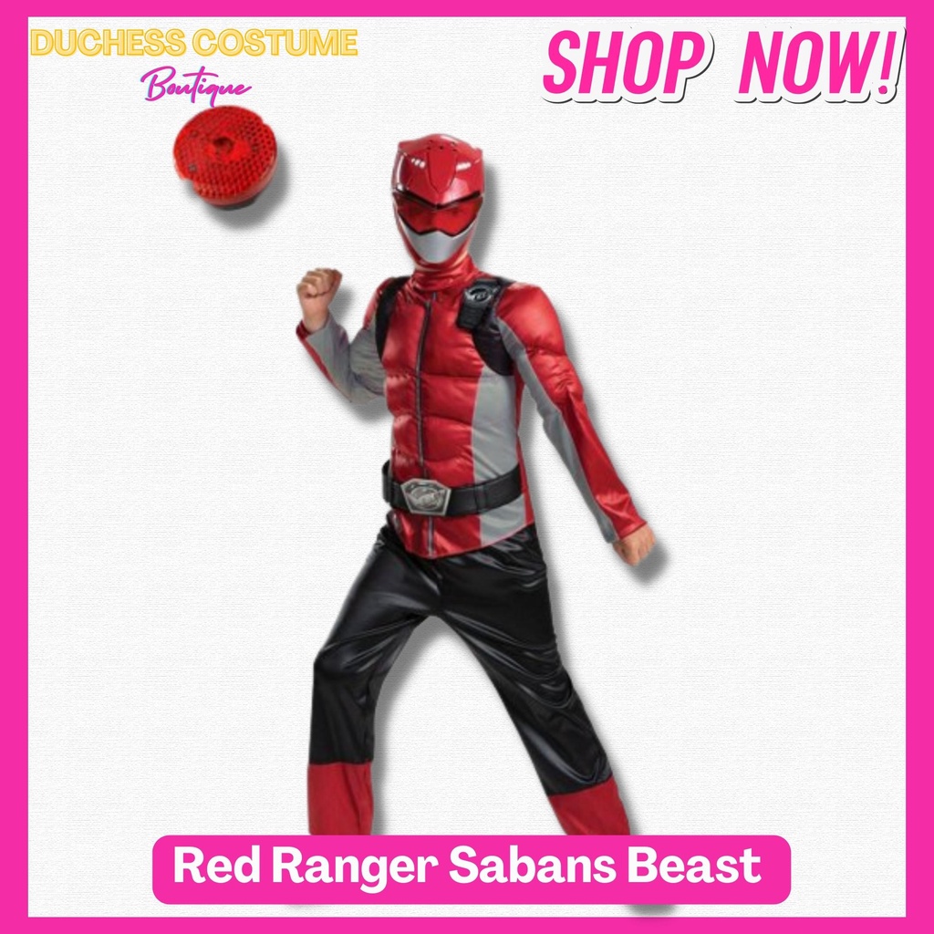 Red Ranger Costume for Kids Beast Morphers | Shopee Philippines