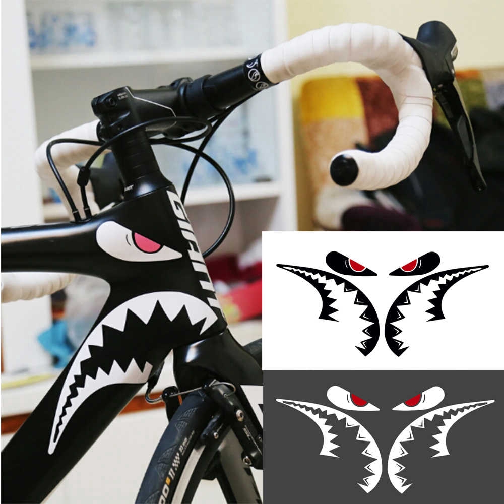 HP 1 Pc Bicycle Sticker Shark Frame Sticker Mountain Bicycle Sticker ...