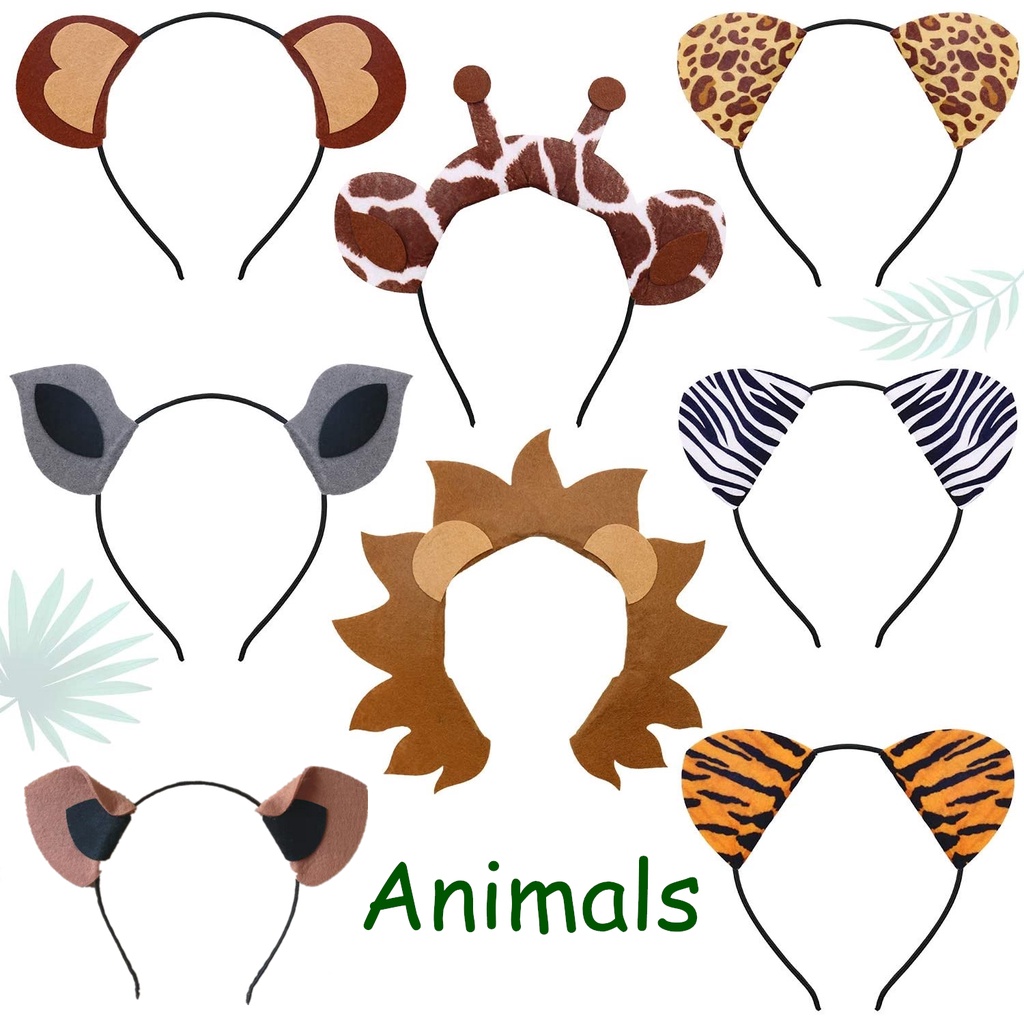 Jungle Safari Zoo Animals Headbands Birthday Party favor Gift Monkey ...