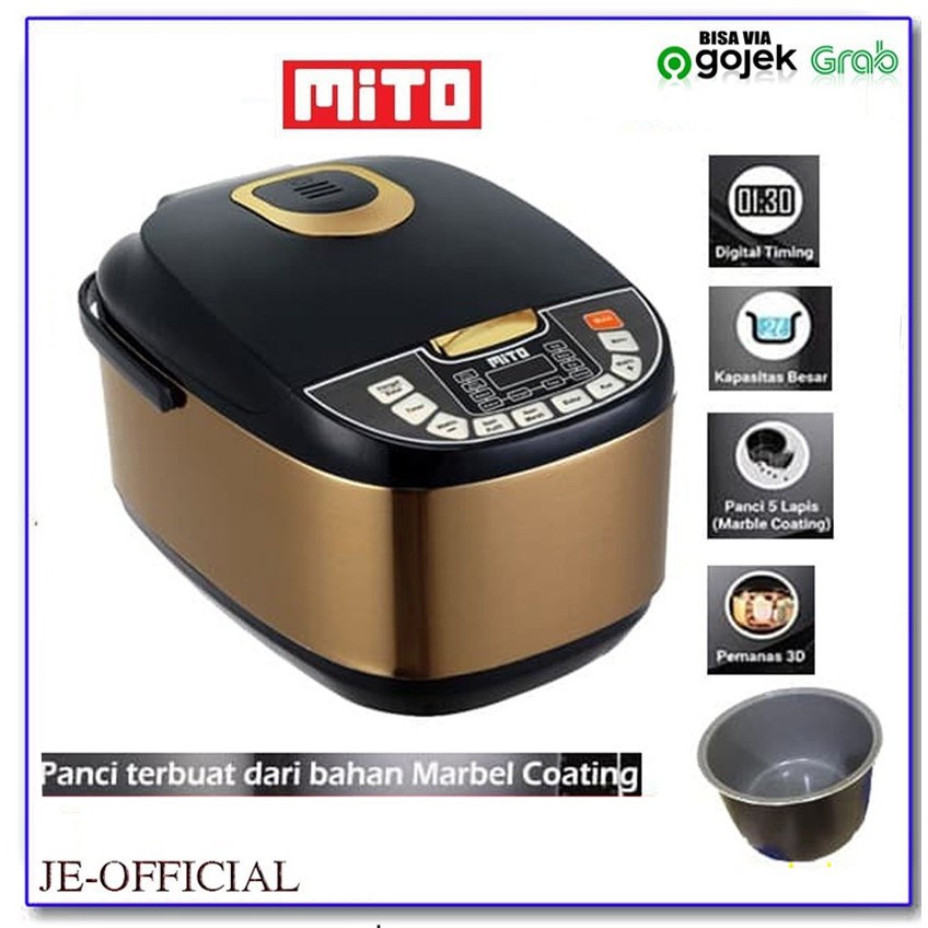 Mito R5 8in1 Digital Rice Cooker - 2 Liter-GOLD 100% Original | Shopee ...