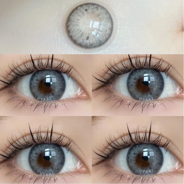 【graded Lens】UYAAI 2PCS\pair Stunna Girl Romona Contact lenses Gray Contact lenses Soft lenses ...