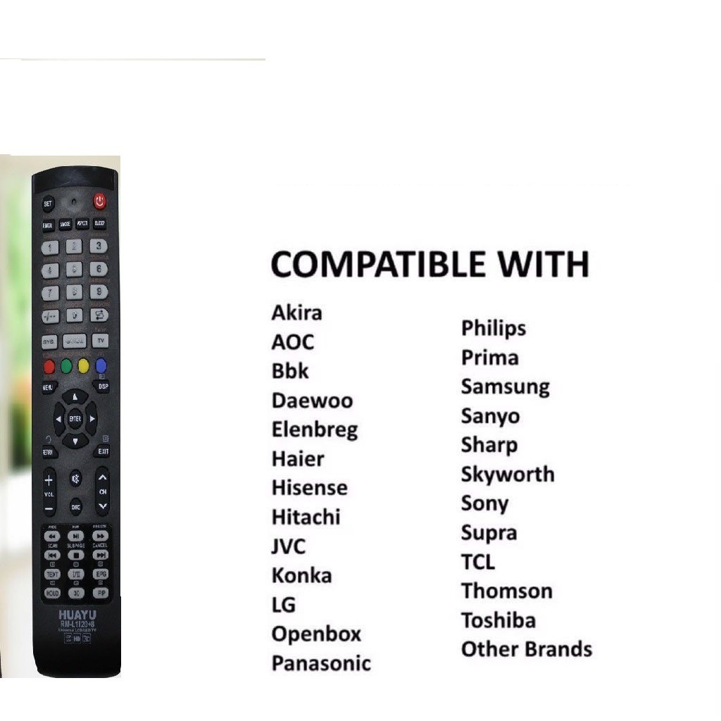 COD Huayu RM-L1120+8 Universal TV Remote Control | Shopee Philippines