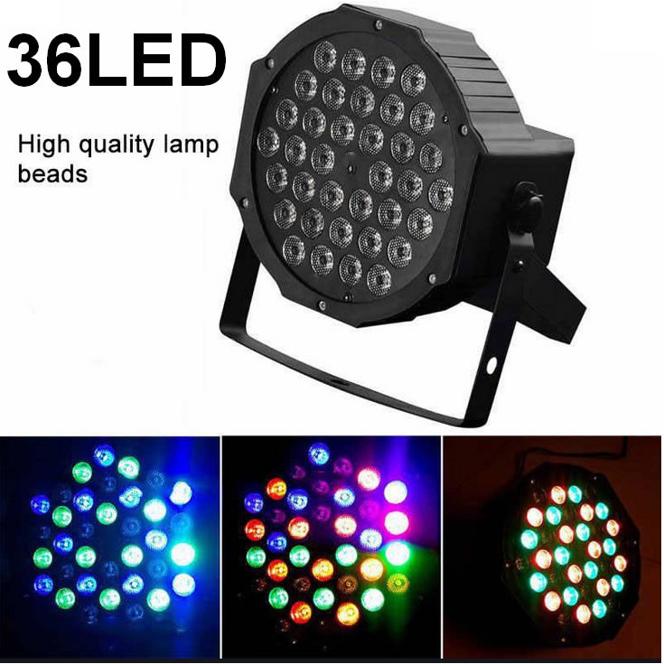 36LED Stage Light RGB Par Light DMX512 Master Slave LED Flat DJ ...