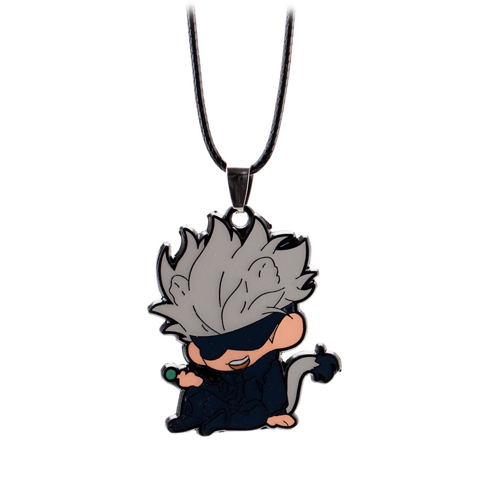 Anime Jujutsu Kaisen Necklace Colorful Enamel Alloy Pendant Choker Gojo ...