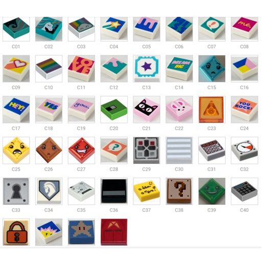 LEGO Printed Tile: 1x1 with Groove (sold per piece) | Shopee Philippines