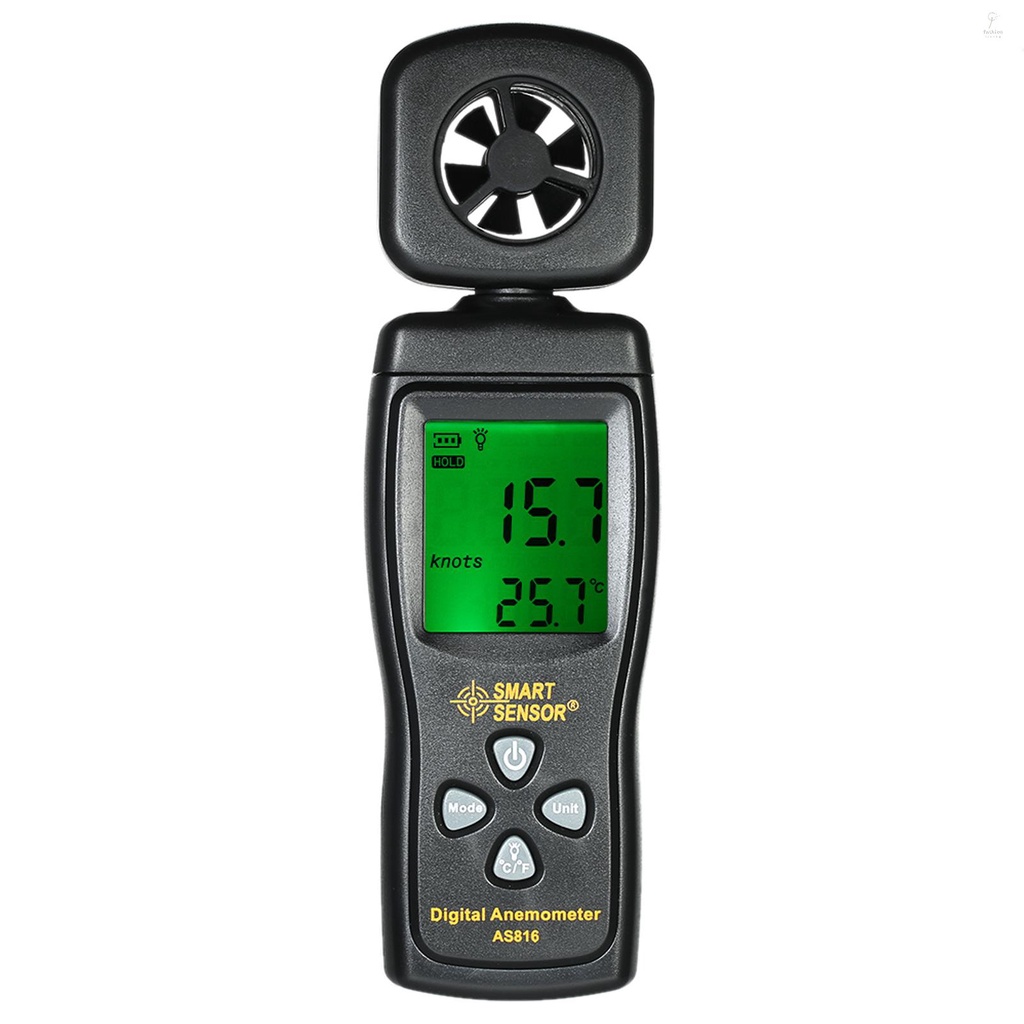 FLP SMART SENSOR Mini Anemometer LCD Digital Wind Speed Meter Air ...