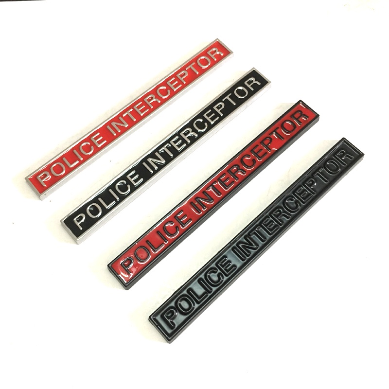3D Metal Police Interceptor Letters Logo Emblem Badge Car Sticker for ...