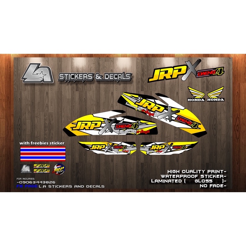 honda tmx 125/155 yellow jrp x daeng decals design | Shopee Philippines