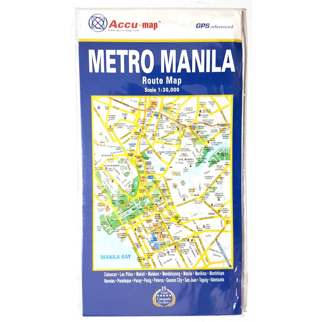Accu-map GPS Referenced 1-Metro Manila CitiAtlas Scale 1:16,000 2 ...