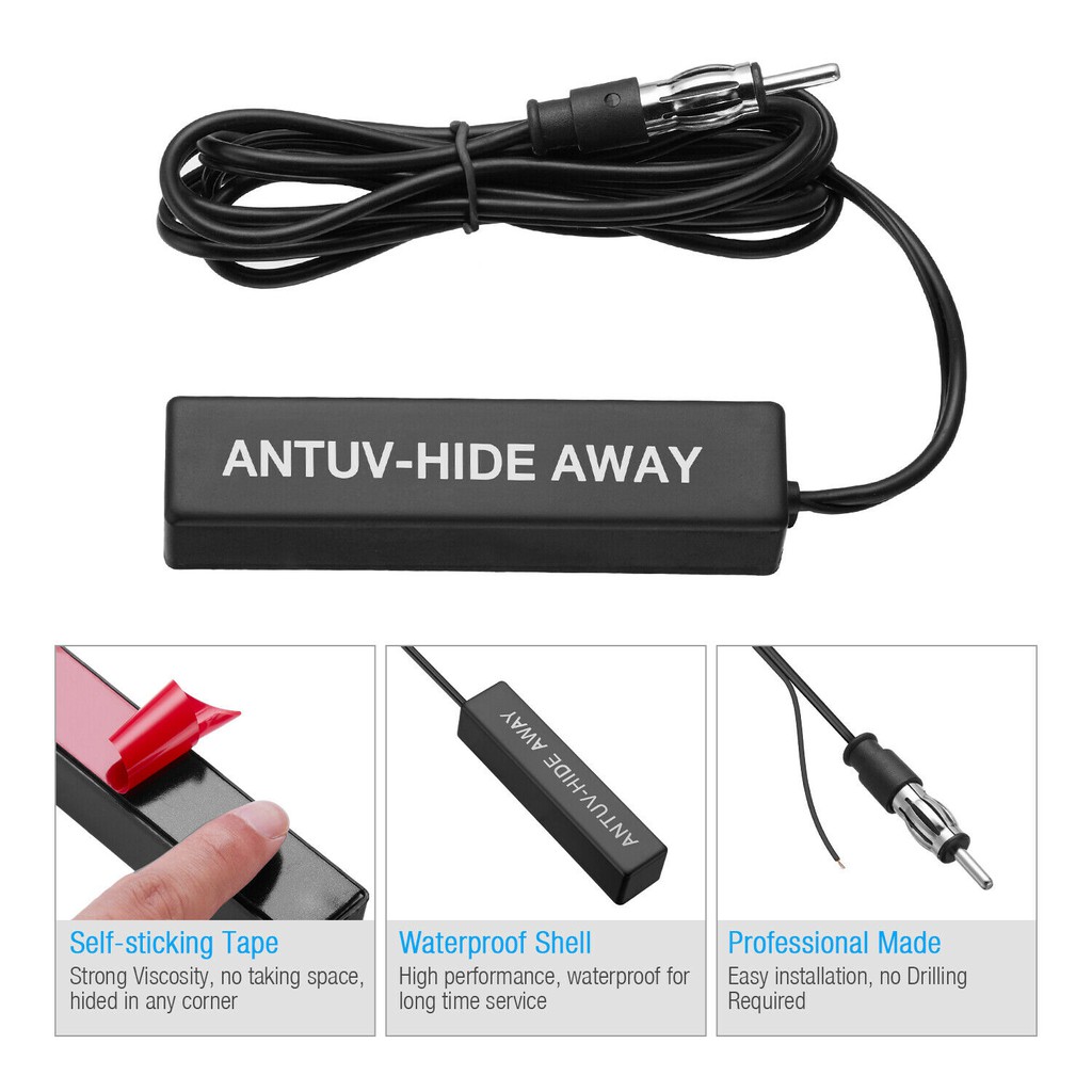 Car Radio Stereo Hidden Antenna Stealth FM AM For Vehicle Truck ...