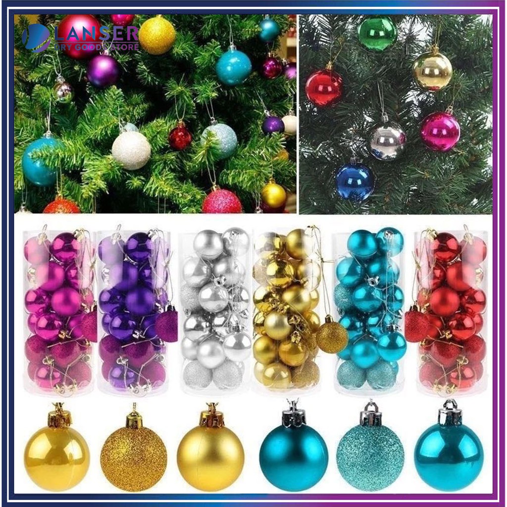 【LS】4-7CM Christmas Balls Christmas Tree Decorations Xmas Ornaments ...