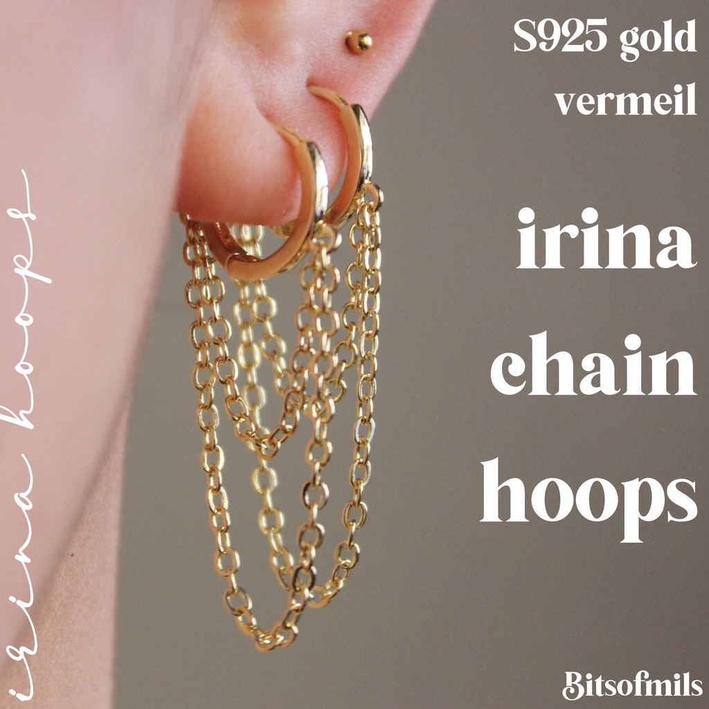 Bitsofmils - Irina Hoops - Chain hoops earrings -Sold per PIECE | Shopee Philippines