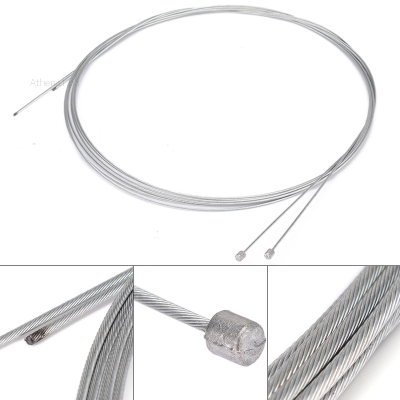 Athena 2 Pcs Stainless MTB Bike Brake Cable Cycling Shift Gear Speed ...