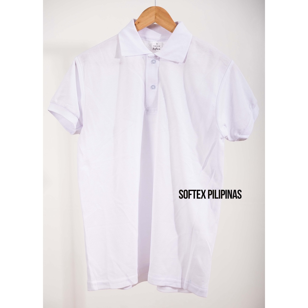 Softex/Whistler White And Black Color Petchera Cotton Polo Shirt Unisex ...