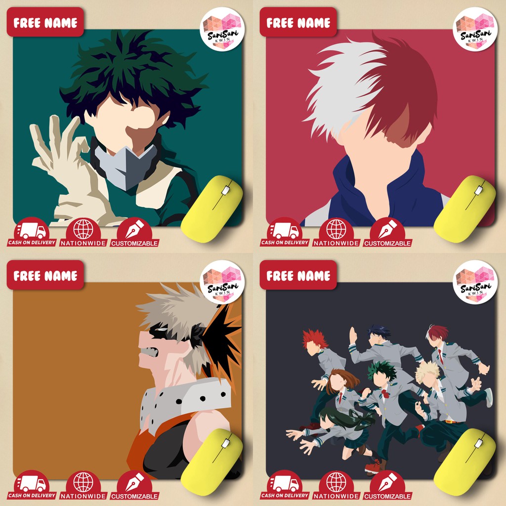 My Hero Academia Vector Mousepads | My Hero Academia Anime Mousepads ...