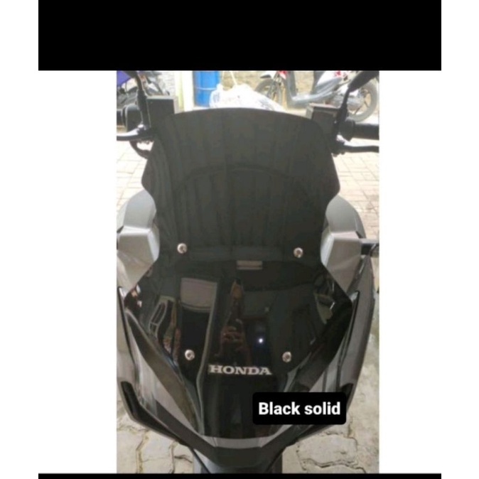 HONDA ADV 160 ADV 150 WINDSHIELD VISOR ORIGINAL MODEL BLACK DOFF SOLID ...