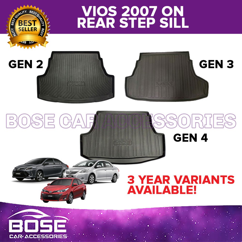 Toyota Vios Gen 2 / Gen 3 / Gen 4 2007 - 2023 Model Rear Trunk Tray ...