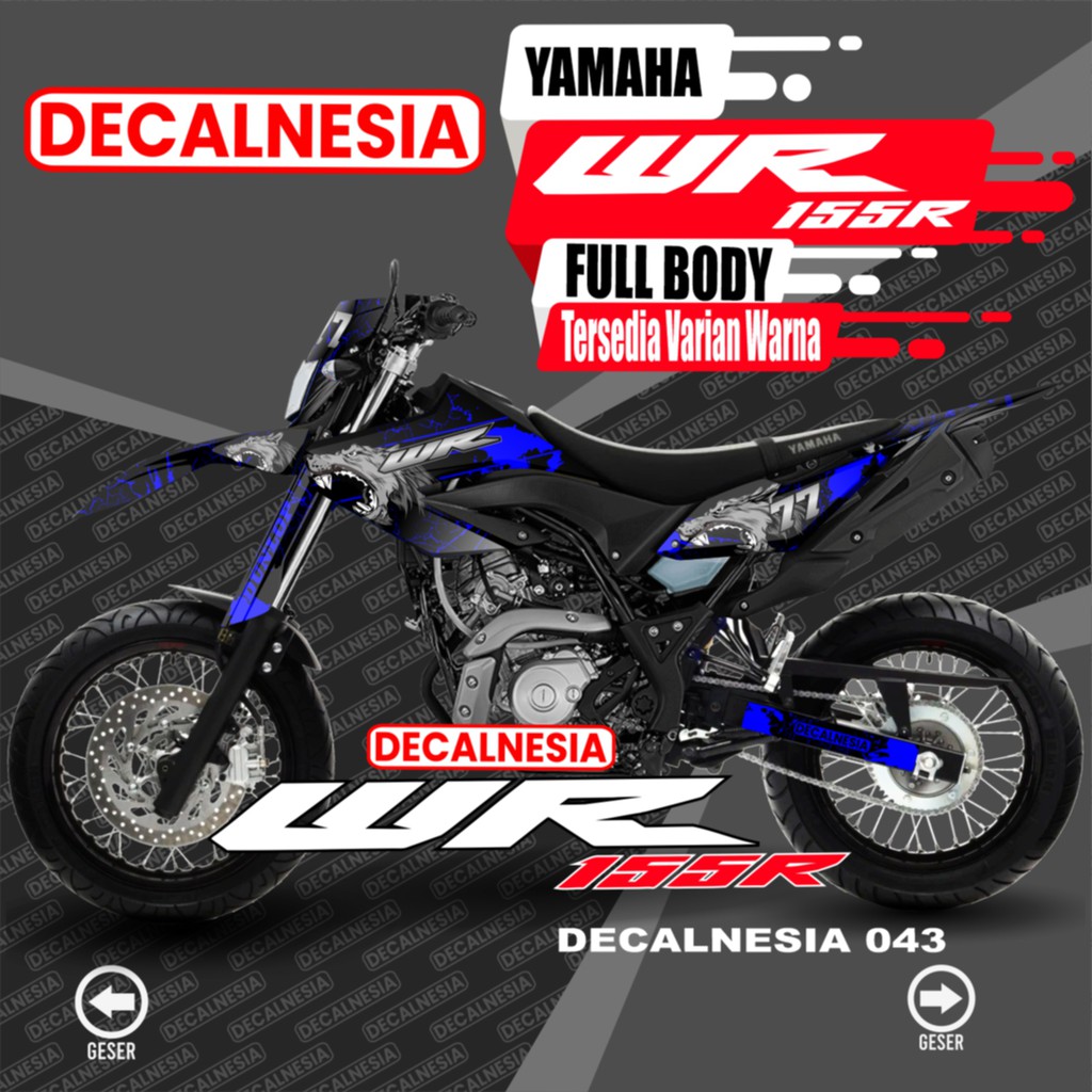 Wr155 Full Body Decal Variations WR Supermoto Decal Sticker WR 155 R ...