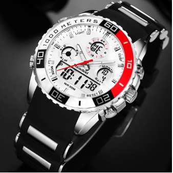 Men's Watch Readeel 1282 Men's Clock With LED Light Calendar Time Alarm ...