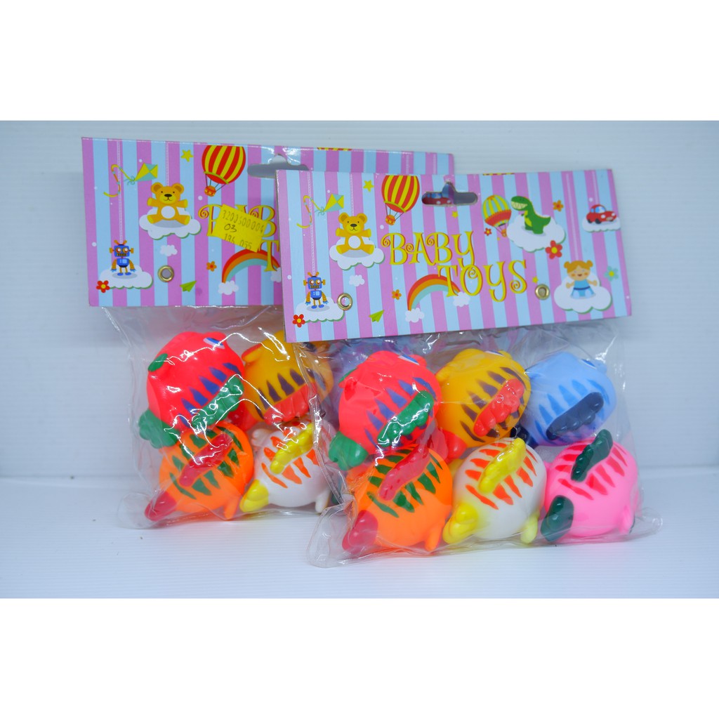 Bathing Pool Fish Rainbow/Colorful Baby Fish Shaped Rubber Toy | Shopee ...
