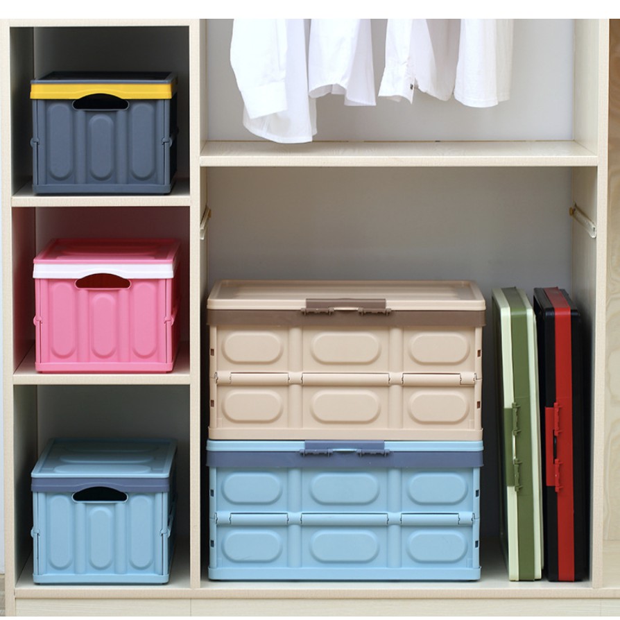 Collapsible Foldable Stackable Plastic Storage Container Box 30 Liters ...