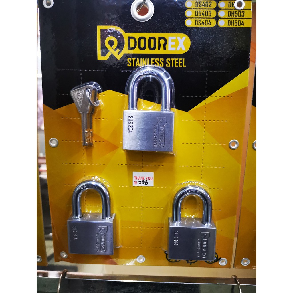 3 pcs Padlock DoorEX 304 Stainless Steel padlock key 50mm /door lock ...