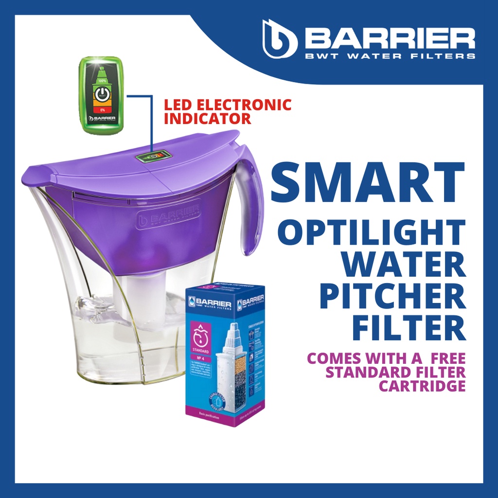BARRIER SMART Optilight Water Pitcher Filter (3.3L) | Water Filtration ...