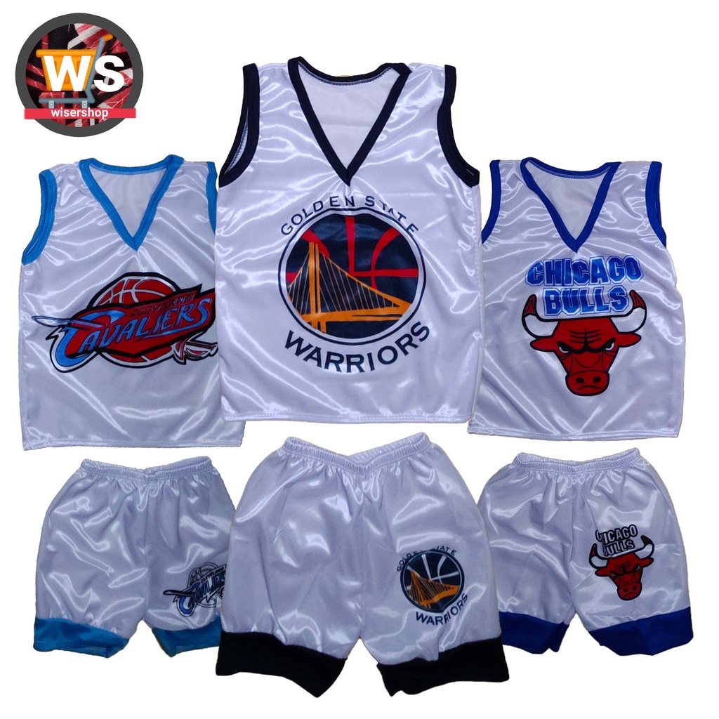 JERSEY SHINY WHITE PBA/NBA DESIGN SANDO AND SHORT FOR BABY BOY 5-18 ...