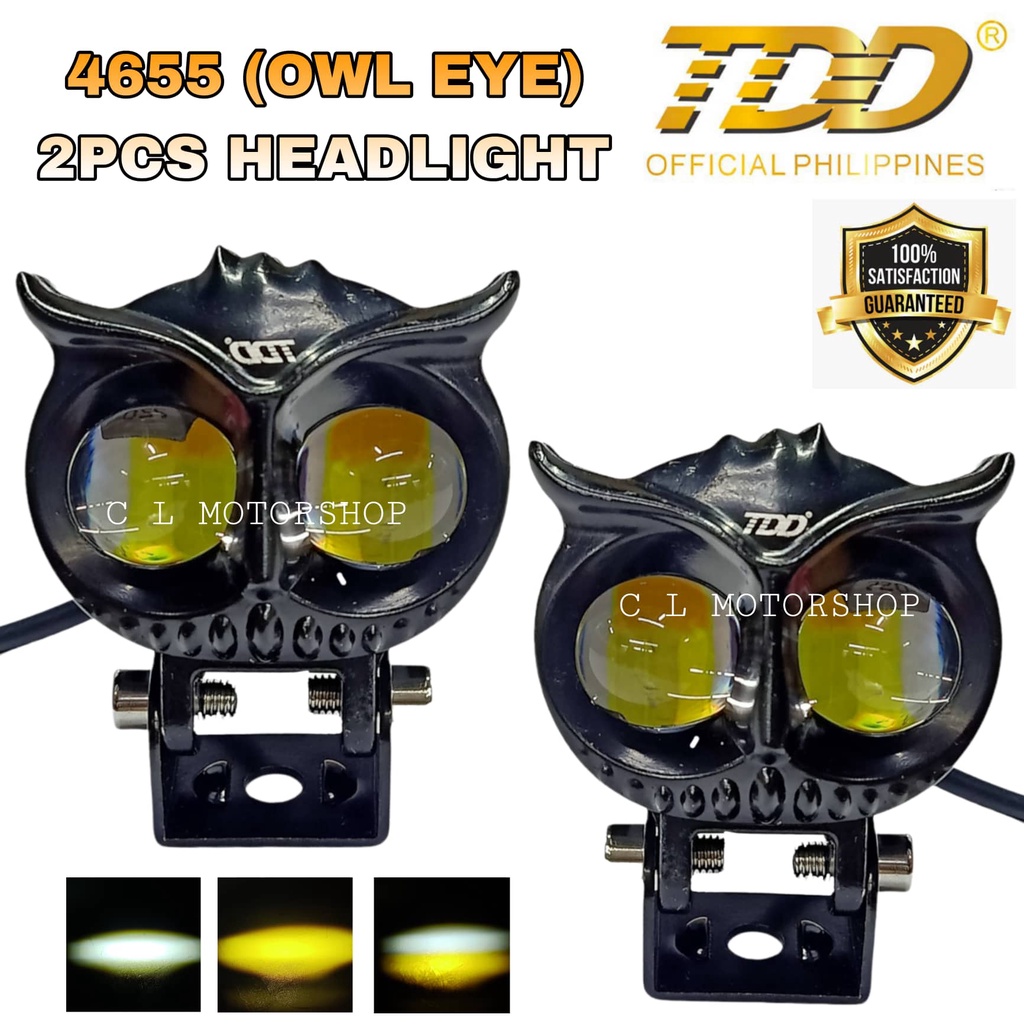 TDD 4655 (40w) OWL STYLE MOTORCYLE HEADLIGHT(2PCS) | Shopee Philippines