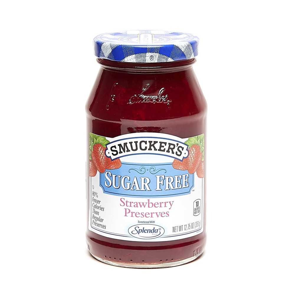 Smucker's Smuckers Sugar Free Strawberry Preserves Red Raspberry Jam ...