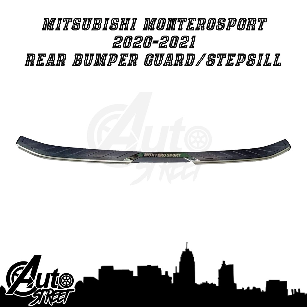 Mitsubishi Montero 2020-2021 Rear Bumper Guard/Rear Step Sill (Black ...