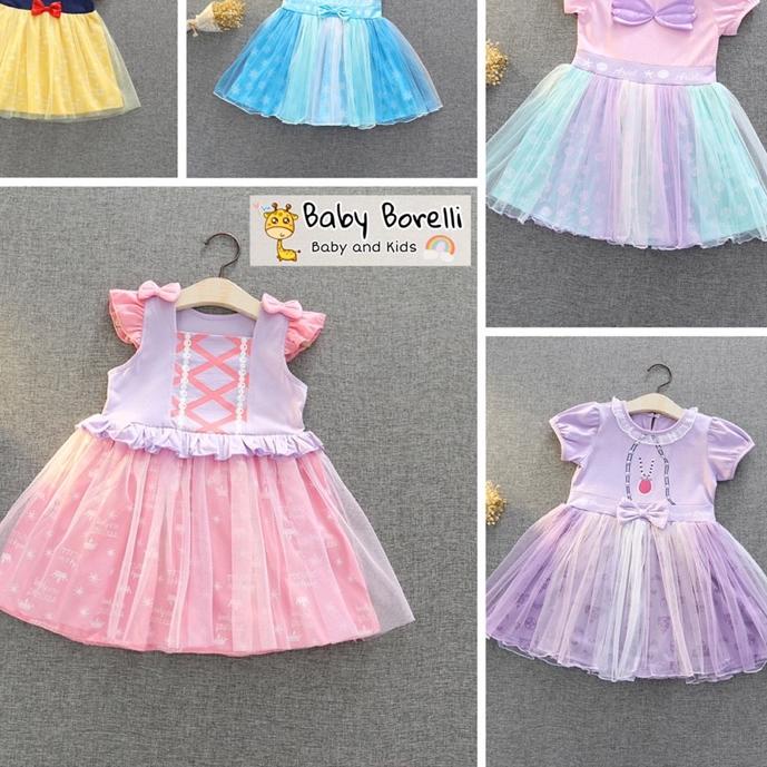 Freshh Borelli Disney Princess Dress Snow white Sophia Elsa Ariel ...