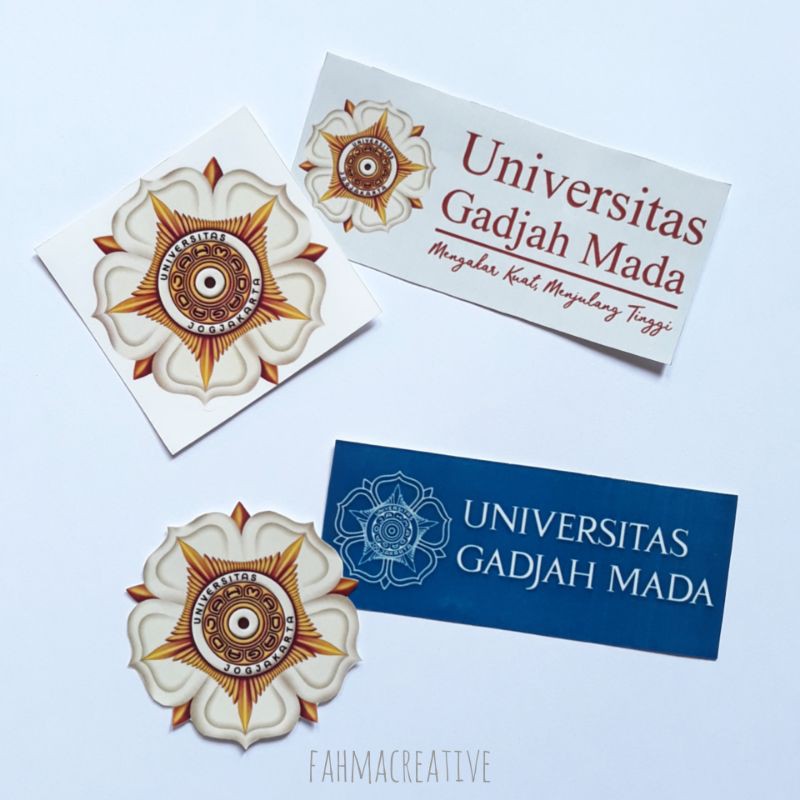 Stickers set logo And Writing (UGM, UI, ITB, ITS, UNPAD, Uniir, UB ...