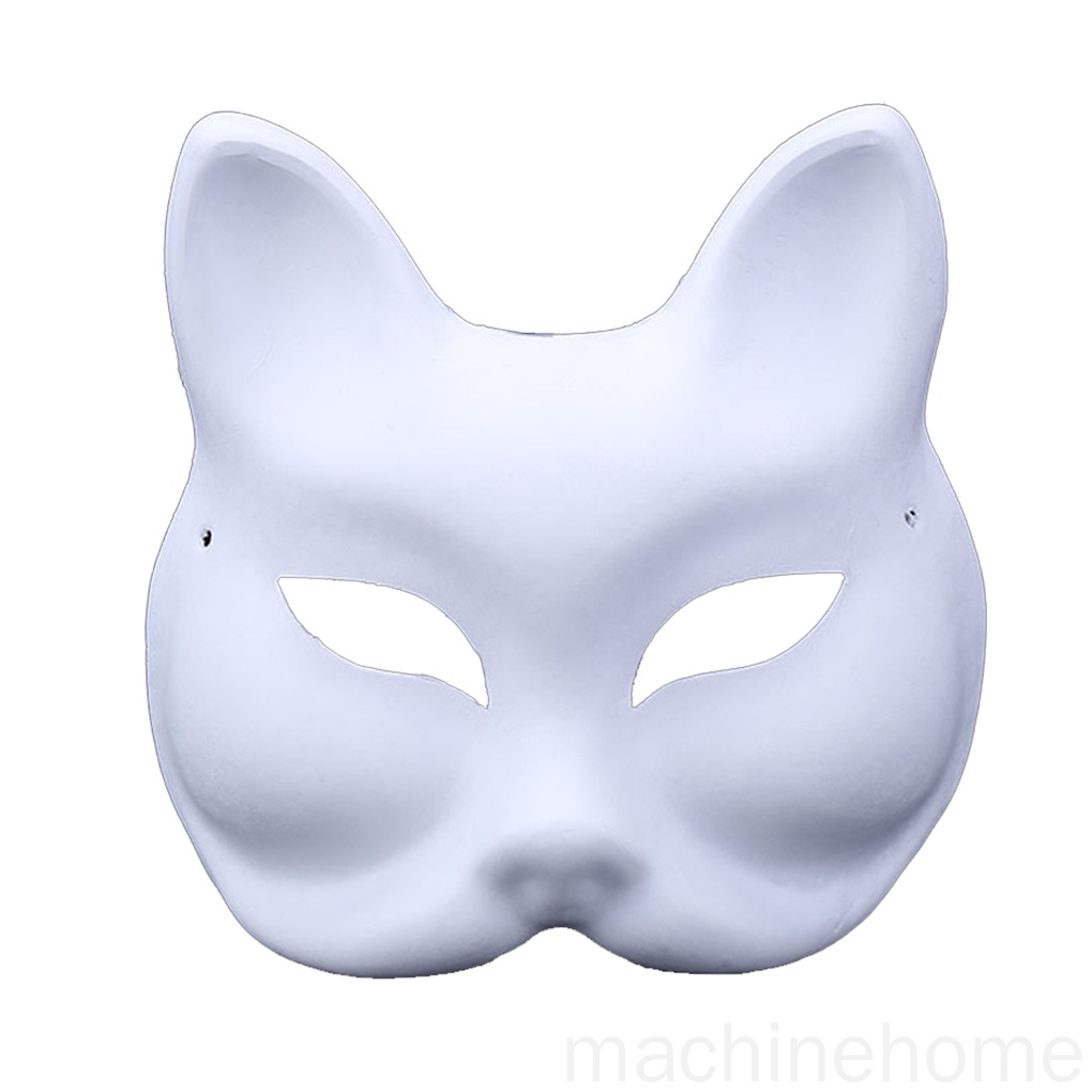 DIY White Mask Halloween White Plain Paper Full Face Opera Masquerade ...