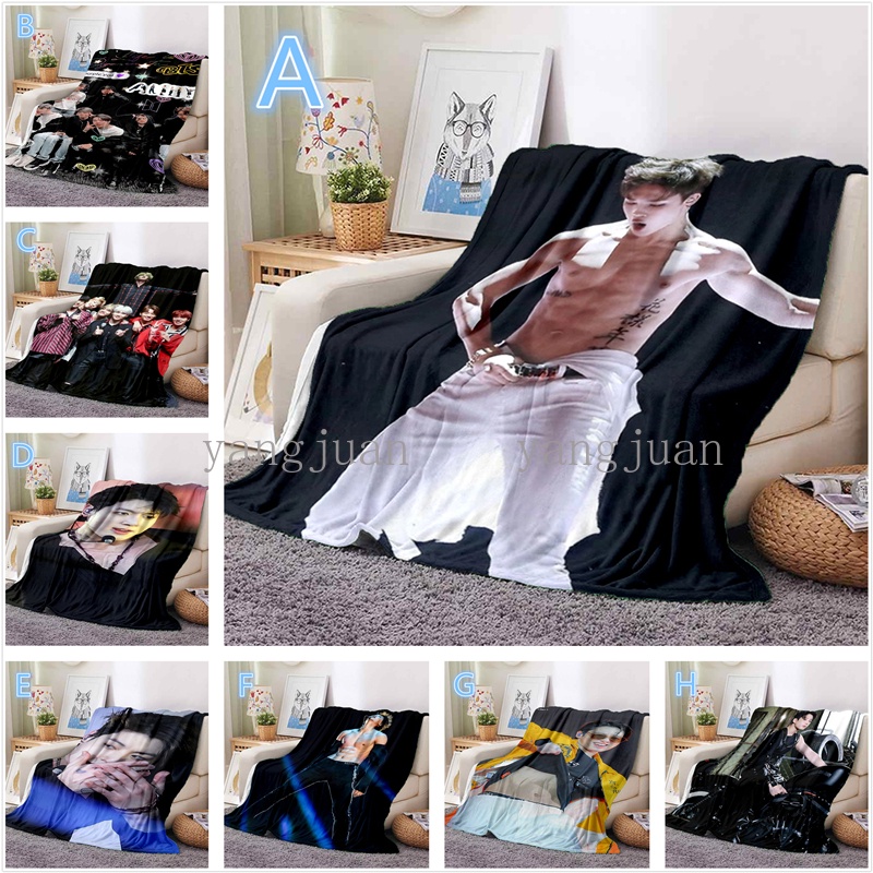 Customizable BTS Blanket Picnic Kim Nam Joon, Seok-Jin, Min Yoon-Chi ...