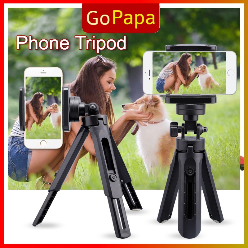 Mini Tripod Handphone Smartphone Monopod Full Rotation Foldable Mobile ...