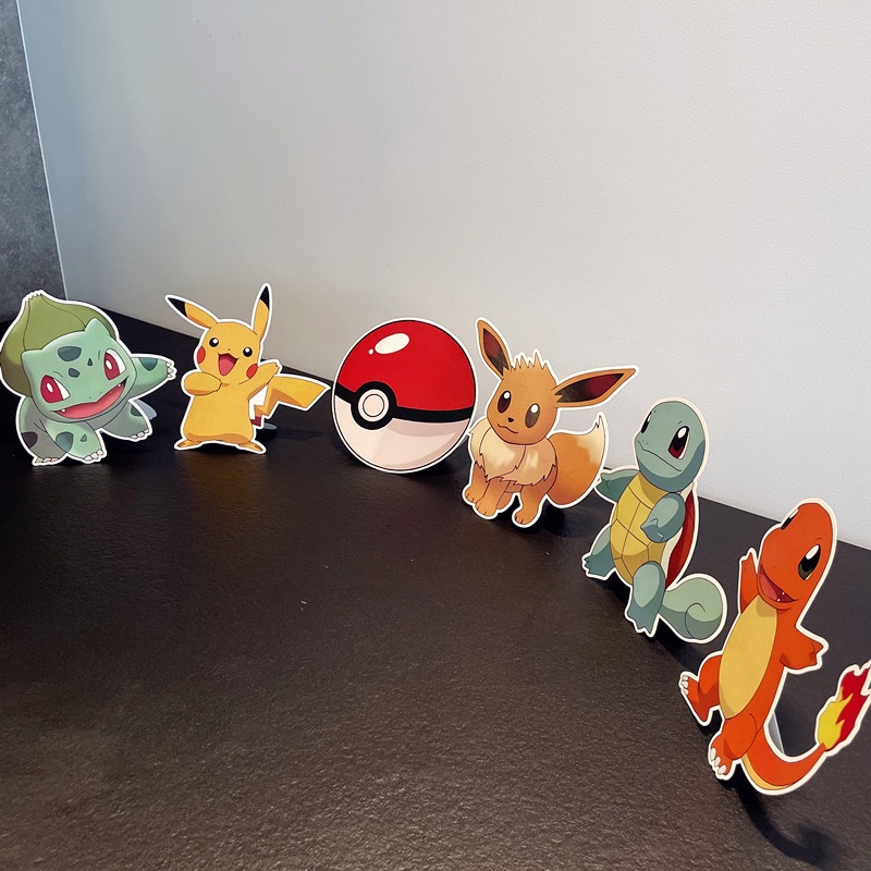 6pc/ Set Cute Pokemon Go 3D Paper Table Centerpiece Kids Birthday Party ...