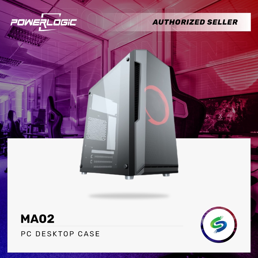 STEQ Powerlogic Ma02 Micro Atx Casing W/psu 700w | Shopee Philippines
