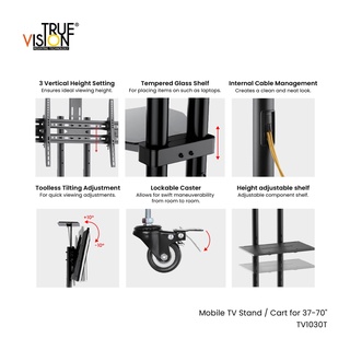 True Vision Mobile TV Stand Cart TV1030T | Shopee Philippines