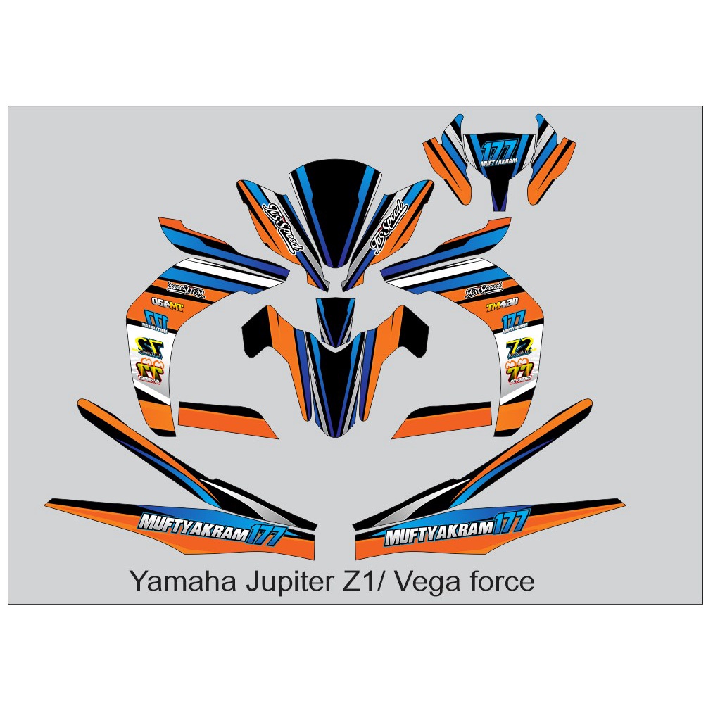 Sticker decals for Yamaha Jupiter Z1/ Vega Force full decals | Shopee ...