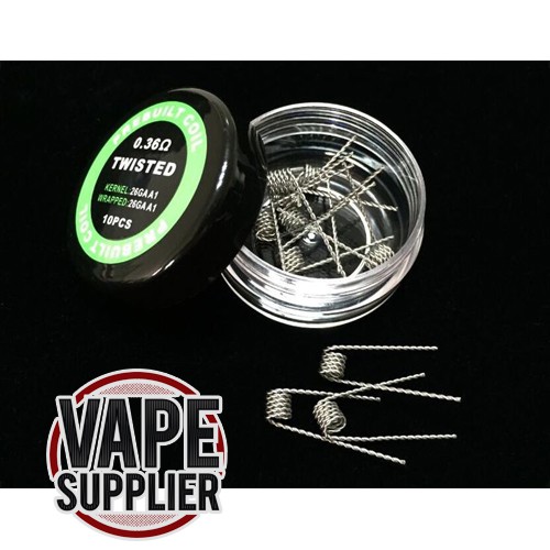 10Pcs/Box Prebuild Coil Wire for RDA RTA RBA Alien Clapton Flat Twisted ...