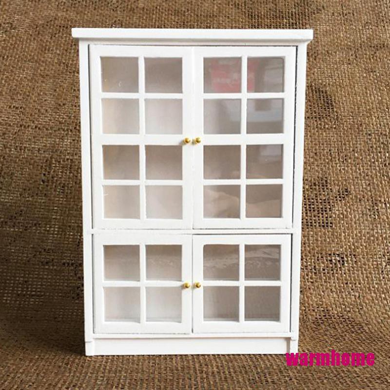 WMPH 1/12 Dollhouse Miniature Furniture White Kitchen Dining Cabinet ...