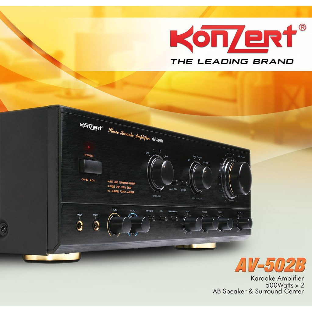 2018 Original Konzert AV-502C 500W X 2 Amplifier AV502B | Shopee Philippines