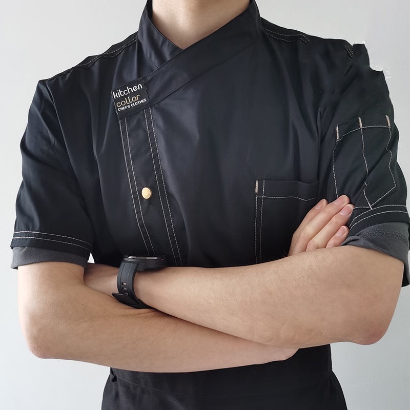 Chef Uniform Short Sleeve Summer Men Woman Shirt Chef Jacket Kitchen ...