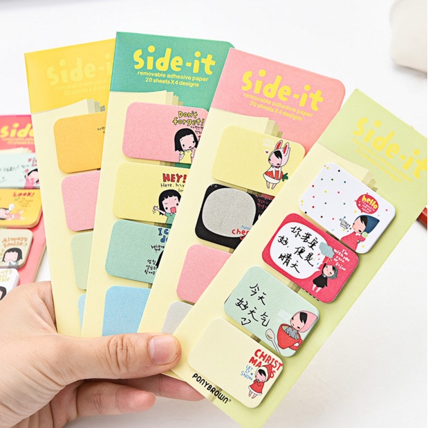 Creative Cartoon Girl Sticky Note Post-It Notes School Supplies n Times ...