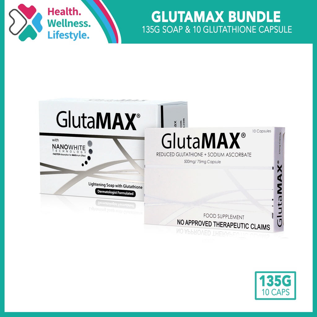 GlutaMAX Inside-Out Lightening Regimen Glutathione 10 Capsule and 135g ...