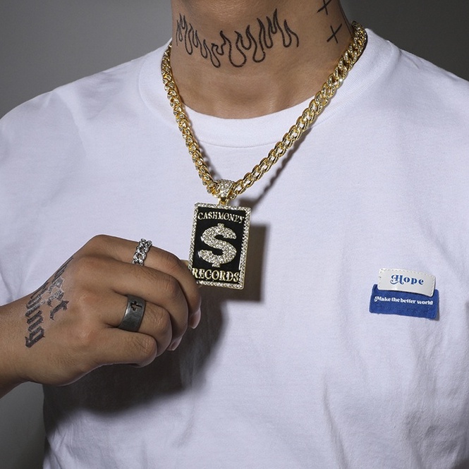 Cashmoney Hip Hop Rap US Dollar Pendant Necklace Iced Out Charm Cuba ...
