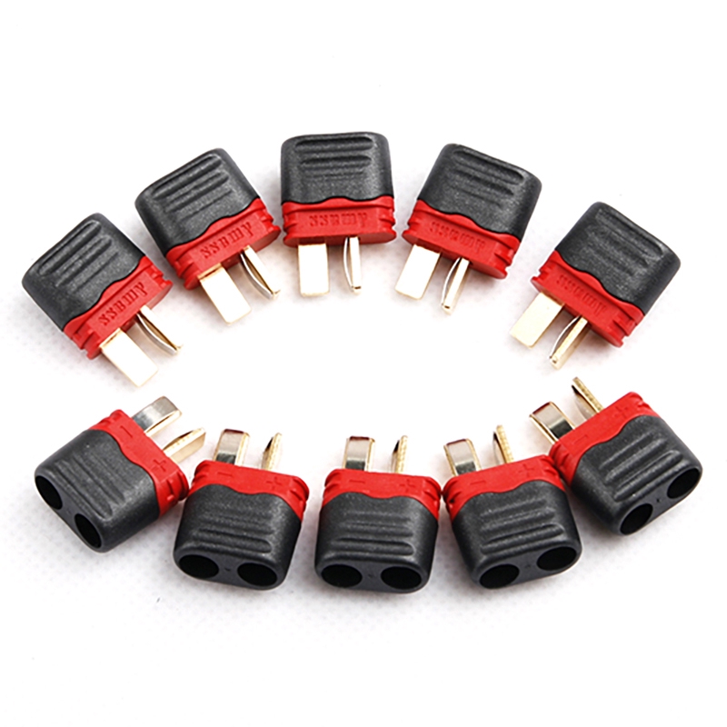 T Male/ Female Connector Amass 10 Pairs Upgrated Sheathed T Plug ...