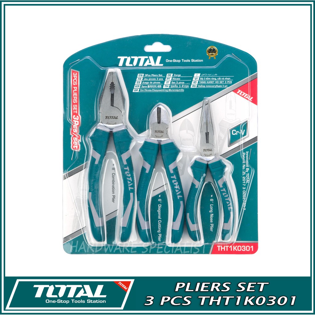 Total Pliers Set 3 pcs THT1K0301 | Shopee Philippines
