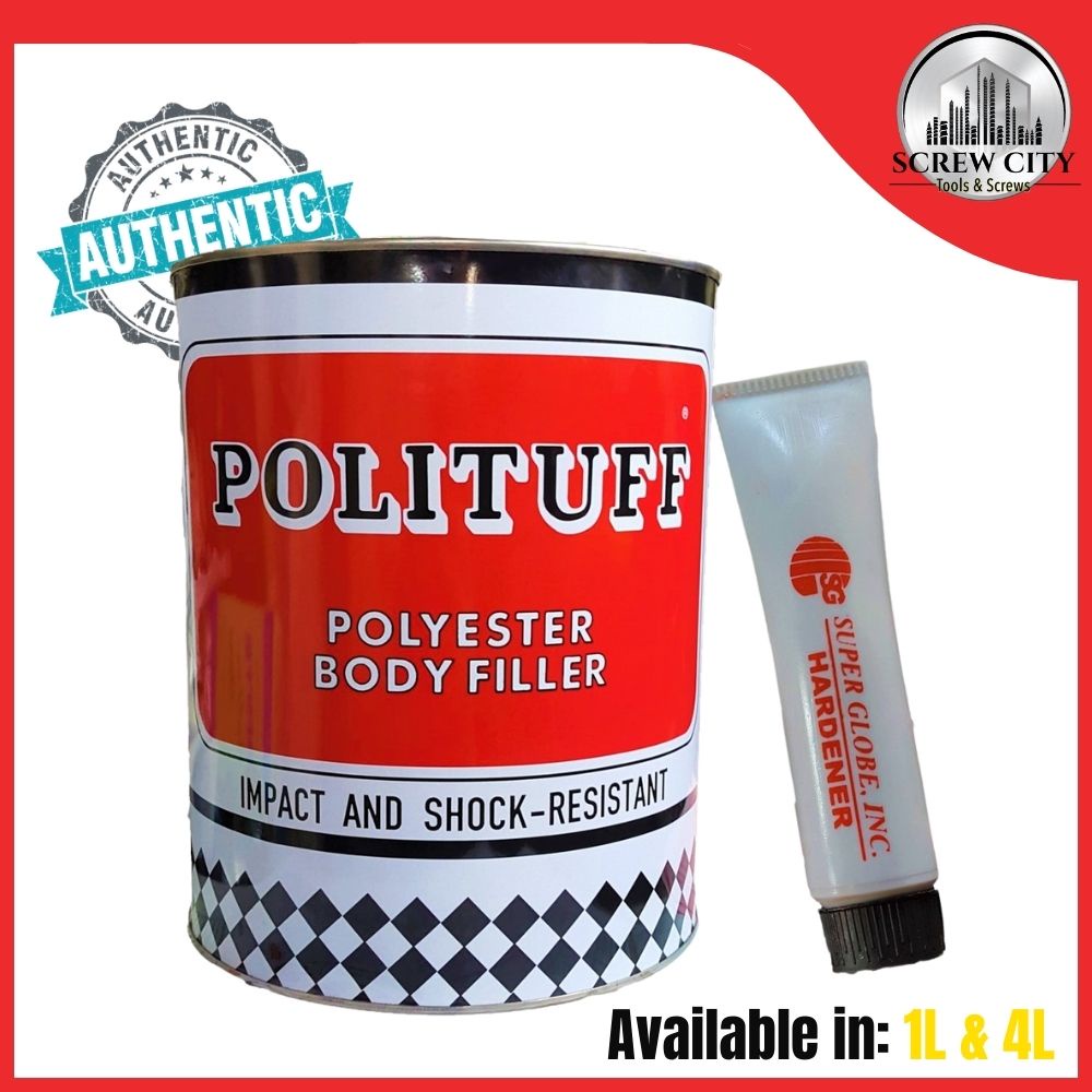 POLITUFF with hardener QUART SIZE/1 Liters- GALLON/ 4 Liters | Shopee ...